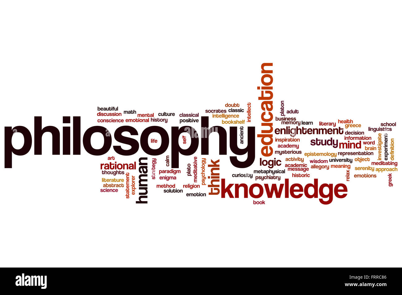 Philosophy concept word cloud background Stock Photo - Alamy