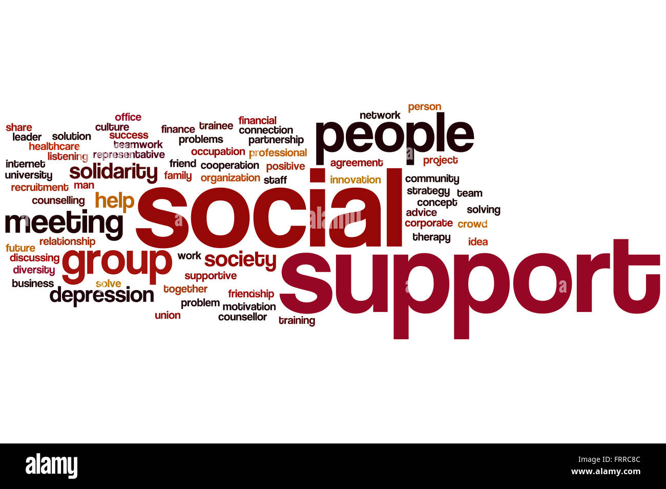 Social support concept word cloud background Stock Photo - Alamy