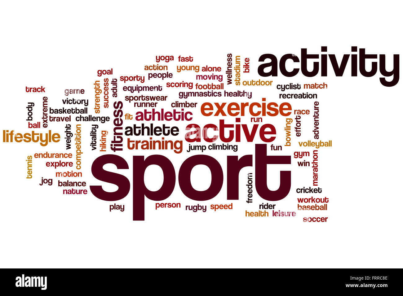 Sport concept word cloud background Stock Photo - Alamy