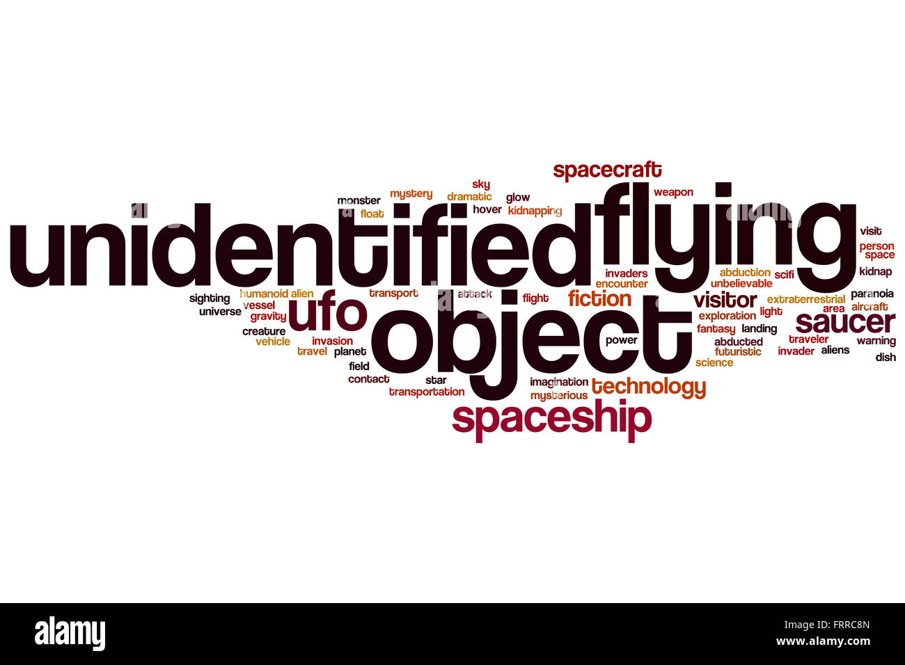 UFO concept word cloud background Stock Photo - Alamy