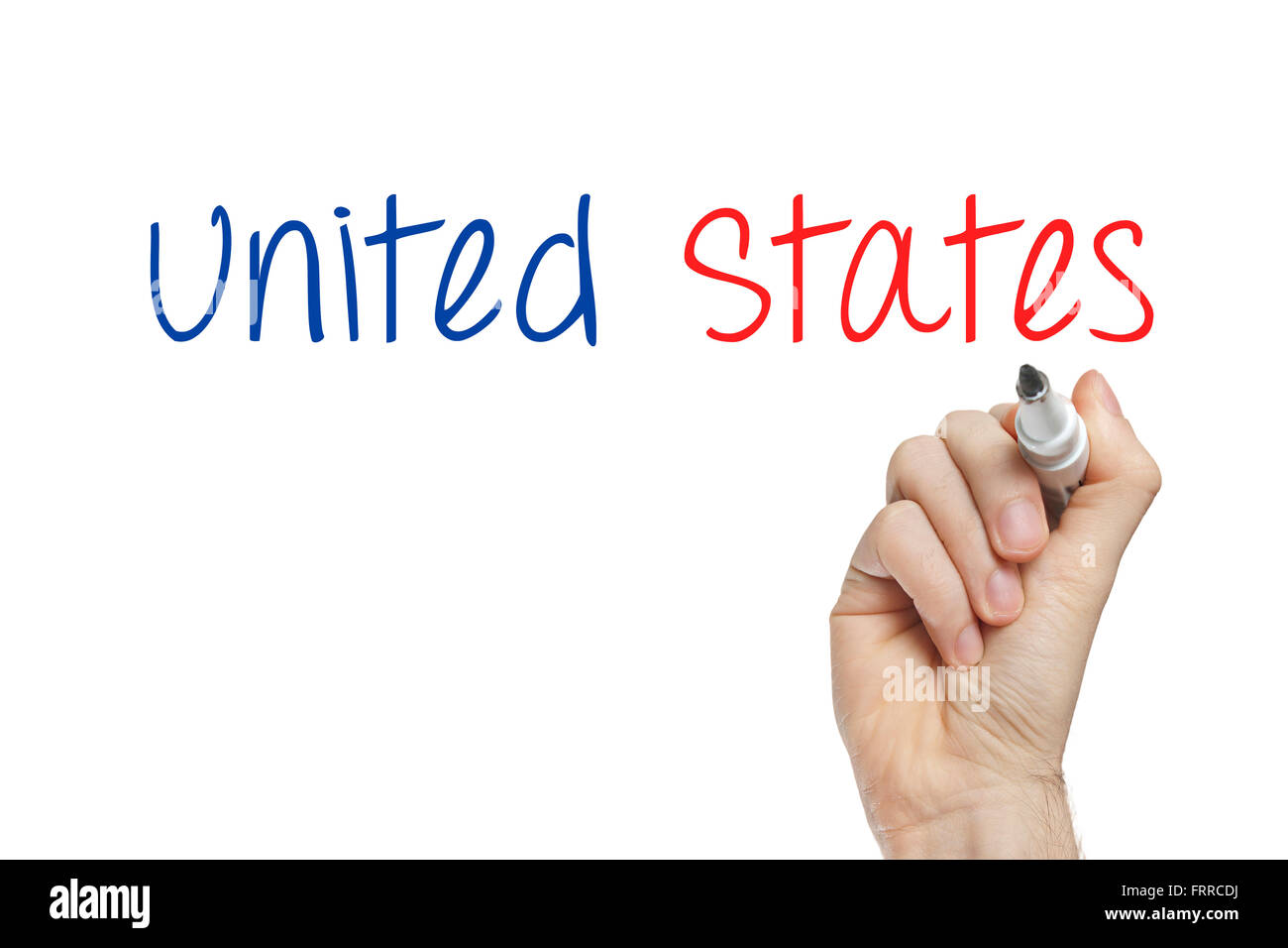 United states map isolated white hi-res stock photography and images ...