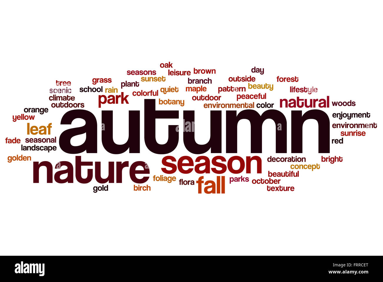 Autumn concept word cloud background Stock Photo - Alamy
