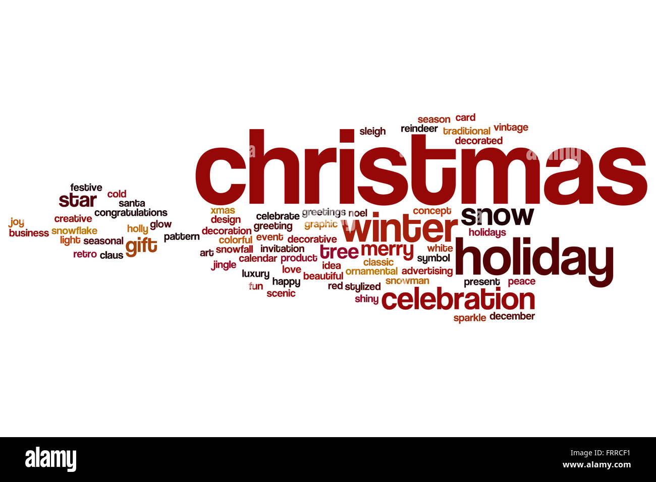 Christmas concept word cloud background Stock Photo - Alamy