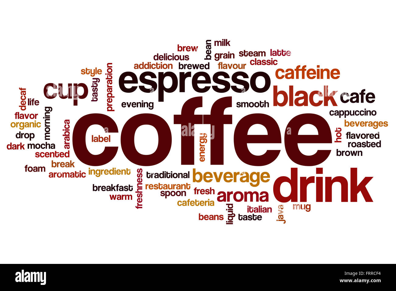 Coffee concept word cloud background Stock Photo - Alamy