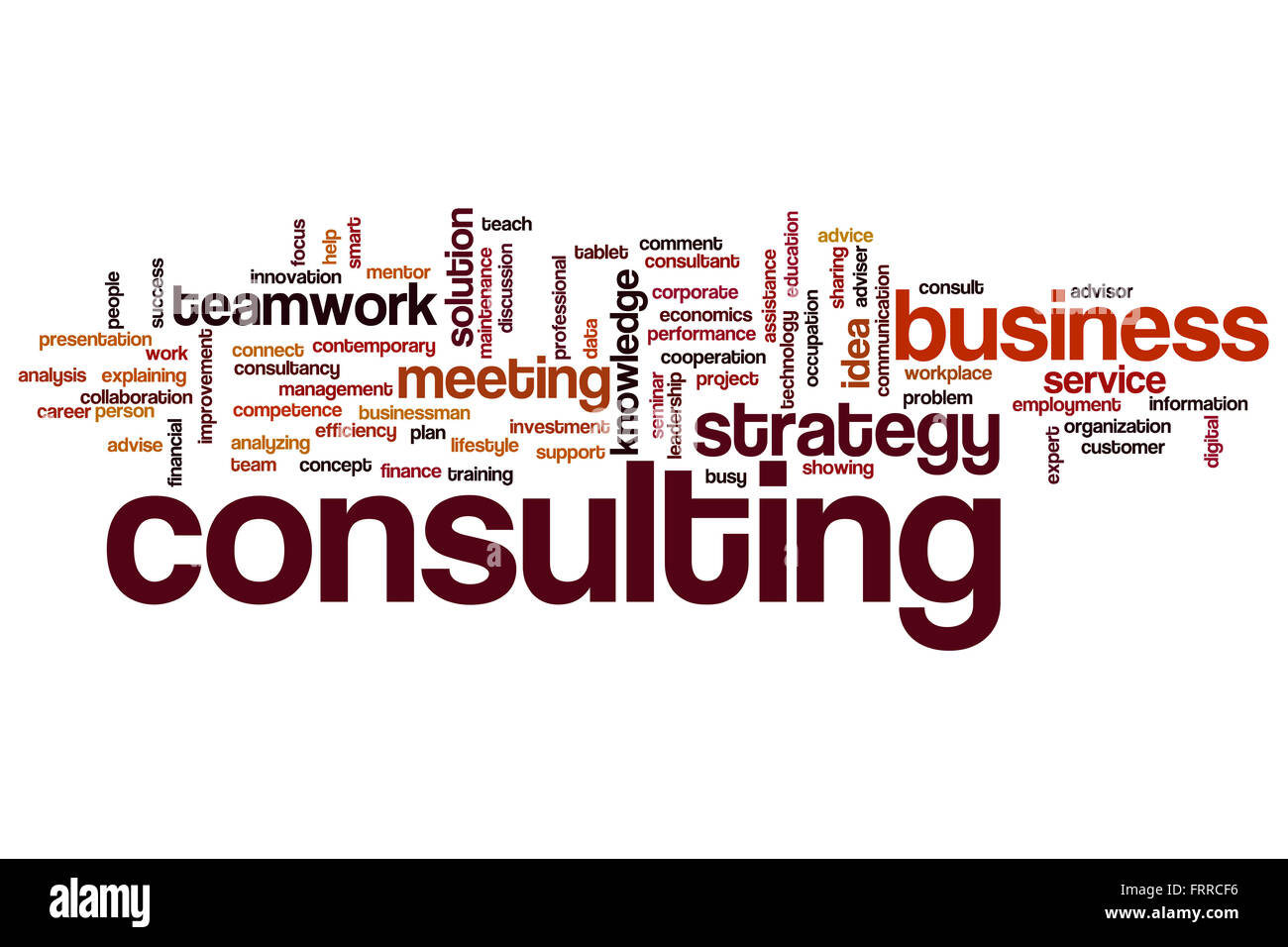 Consulting concept word cloud background Stock Photo - Alamy