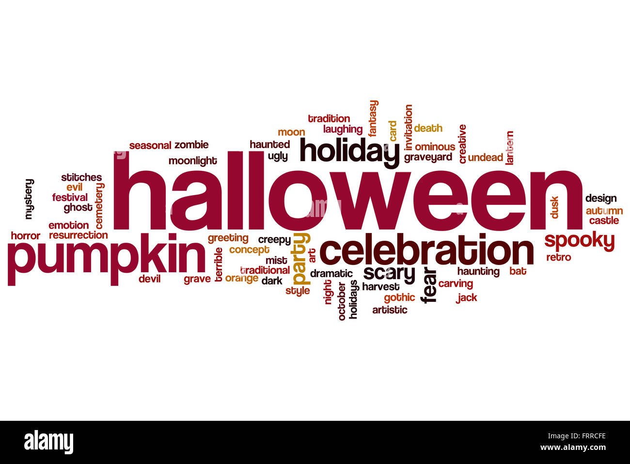 Halloween concept word cloud background Stock Photo - Alamy