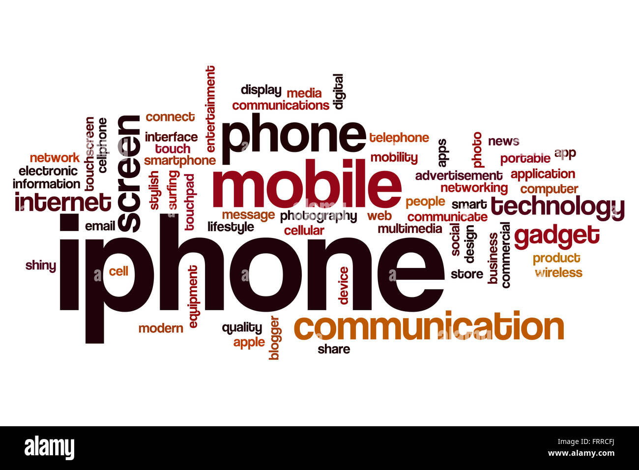 iPhone concept word cloud background Stock Photo - Alamy