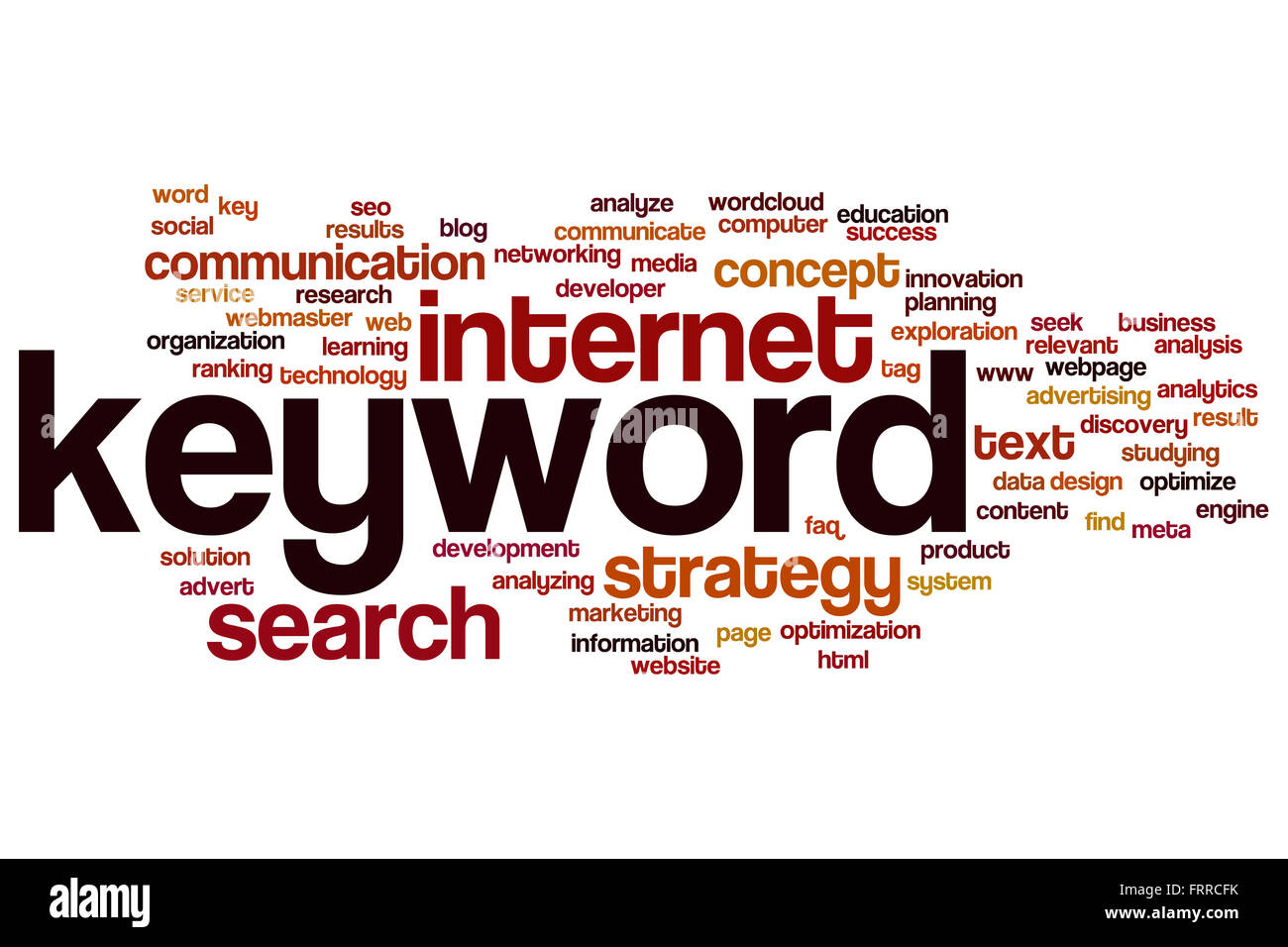 Keyword concept word cloud background Stock Photo - Alamy