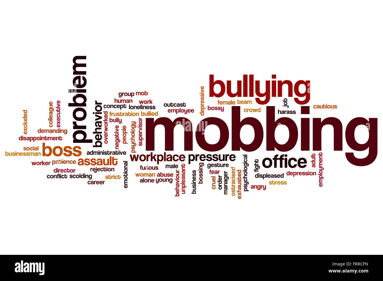 Mobbing concept word cloud background Stock Photo - Alamy