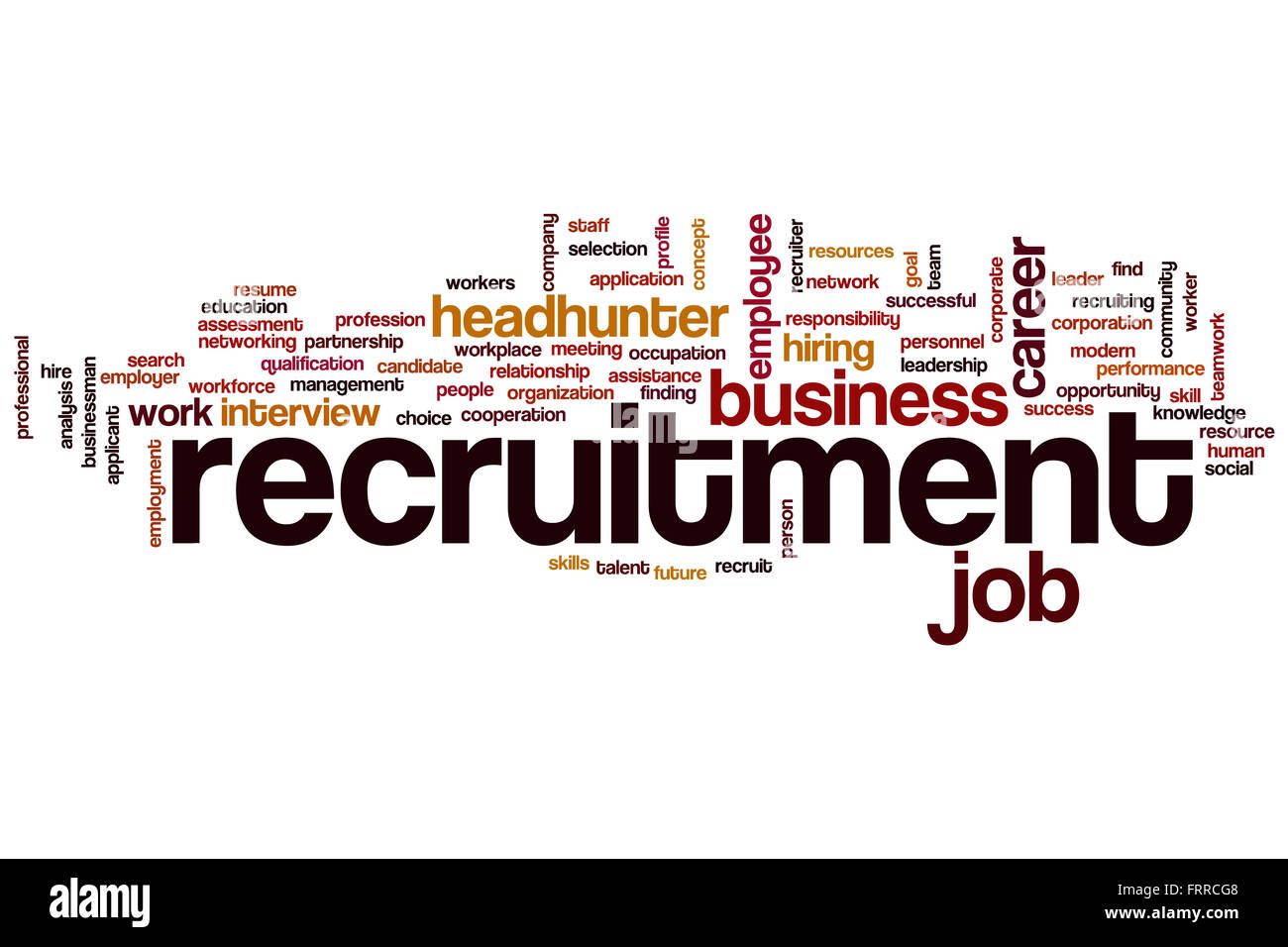 Recruitment concept word cloud background Stock Photo - Alamy
