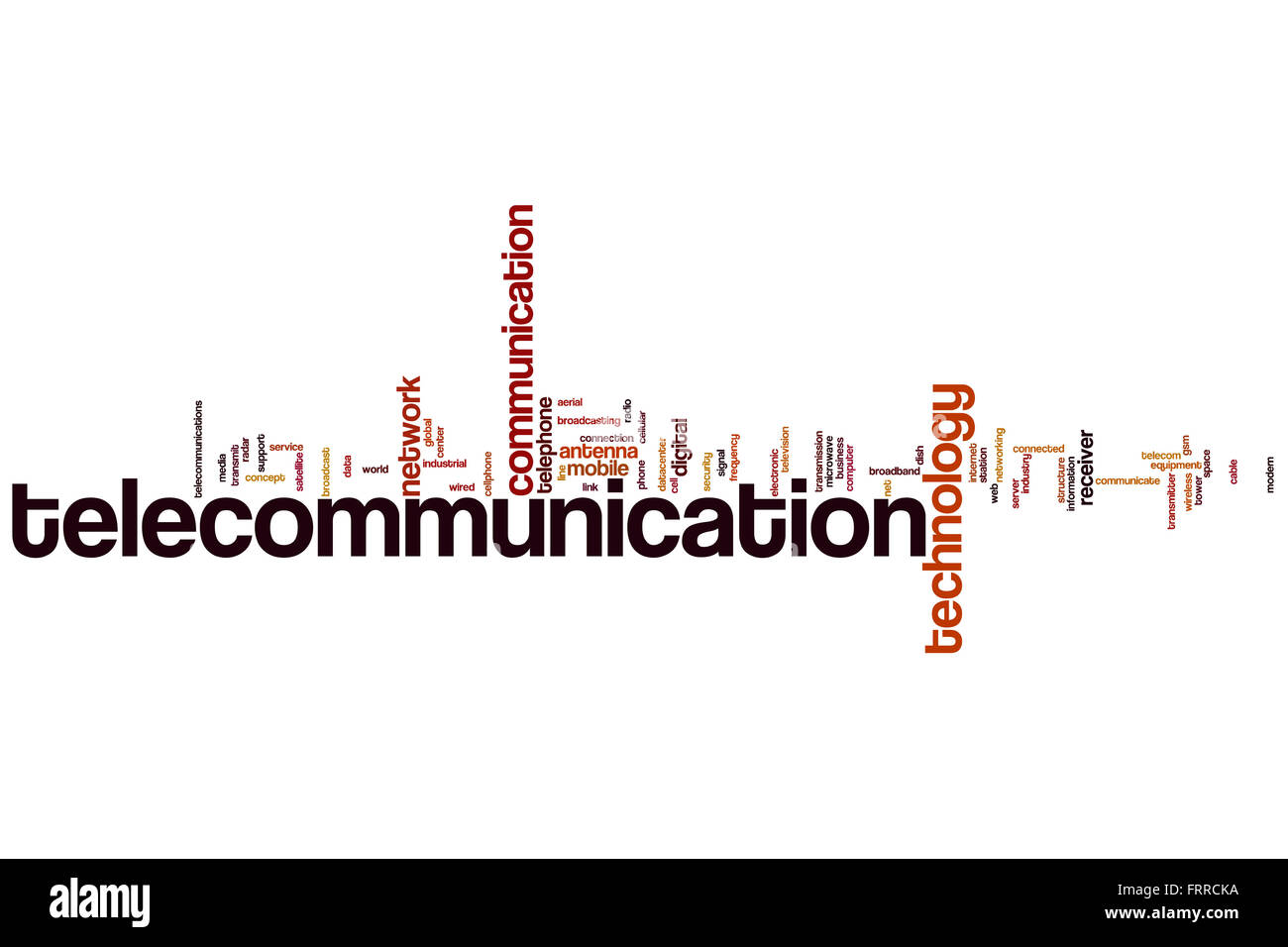 Telecommuncation word cloud concept with technology connection related ...