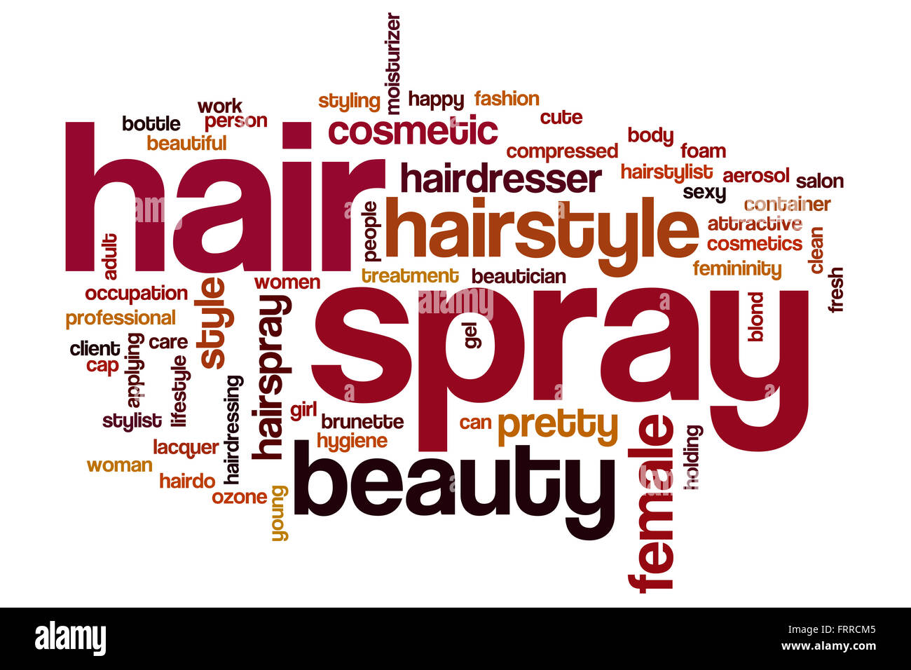 Hair spray word cloud concept with can style related tags Stock Photo ...