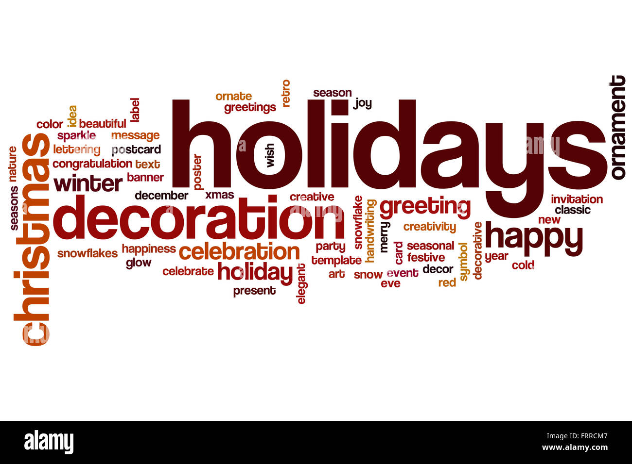 Holidays word hi-res stock photography and images - Alamy
