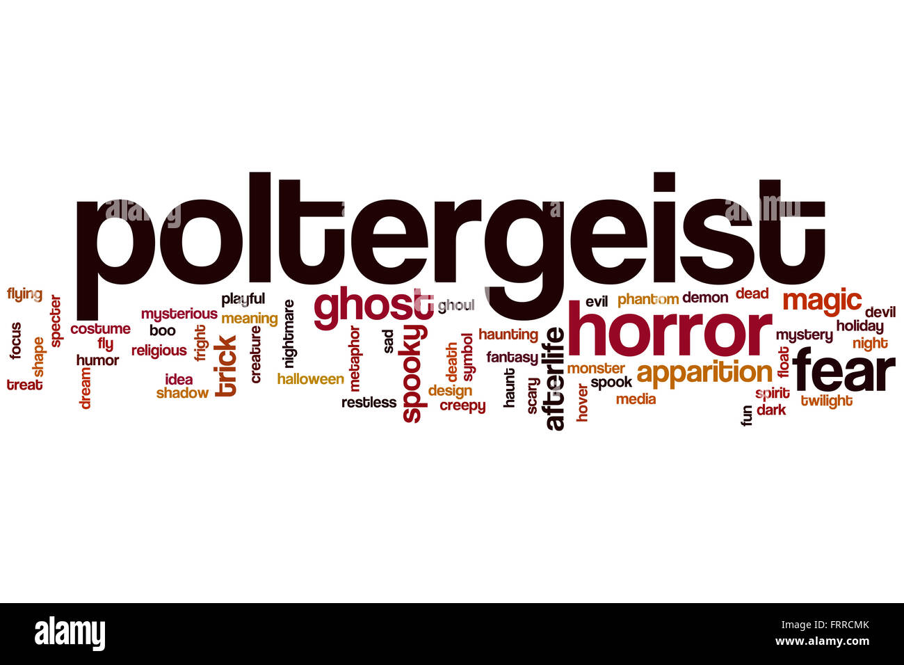 Poltergeist word cloud concept with horror ghost related tags Stock ...