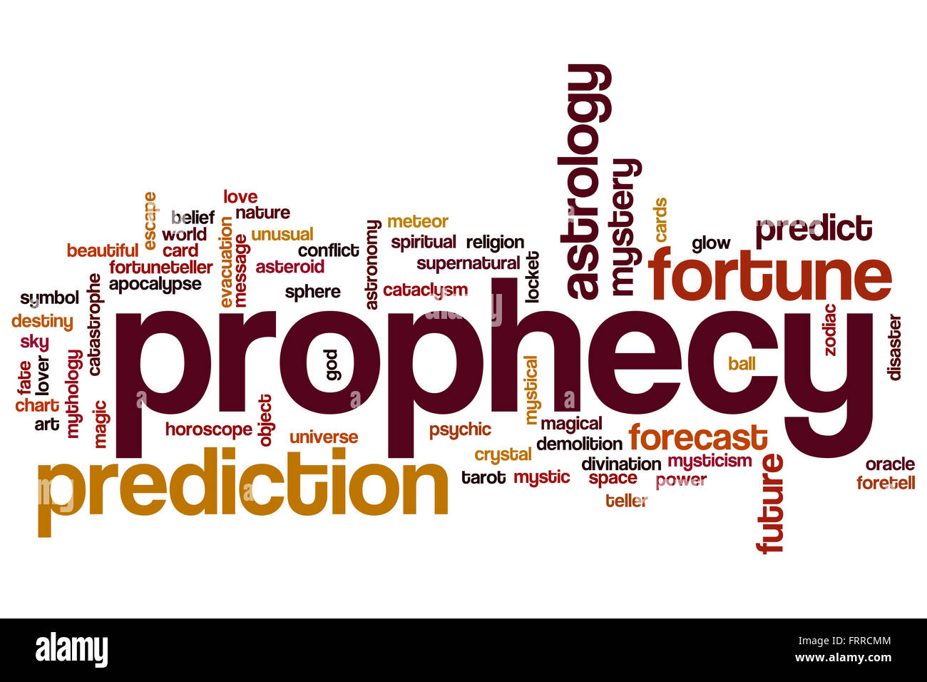 Prophecy word cloud concept with prediction fortune related tags Stock ...