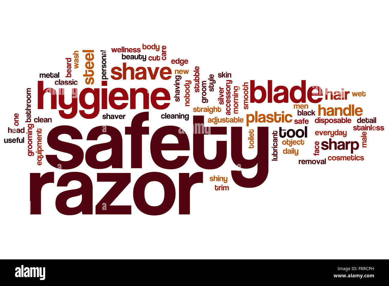 Safety razor word cloud concept with blade shave related tags Stock ...