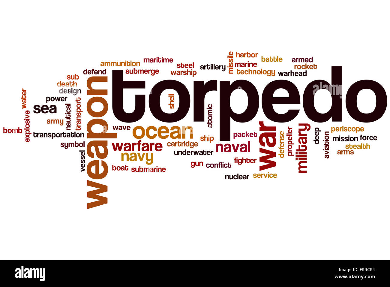 Torpedo word cloud concept with war sea related tags Stock Photo - Alamy