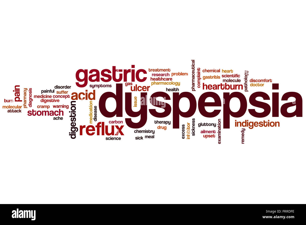 Dyspepsia word cloud concept Stock Photo - Alamy