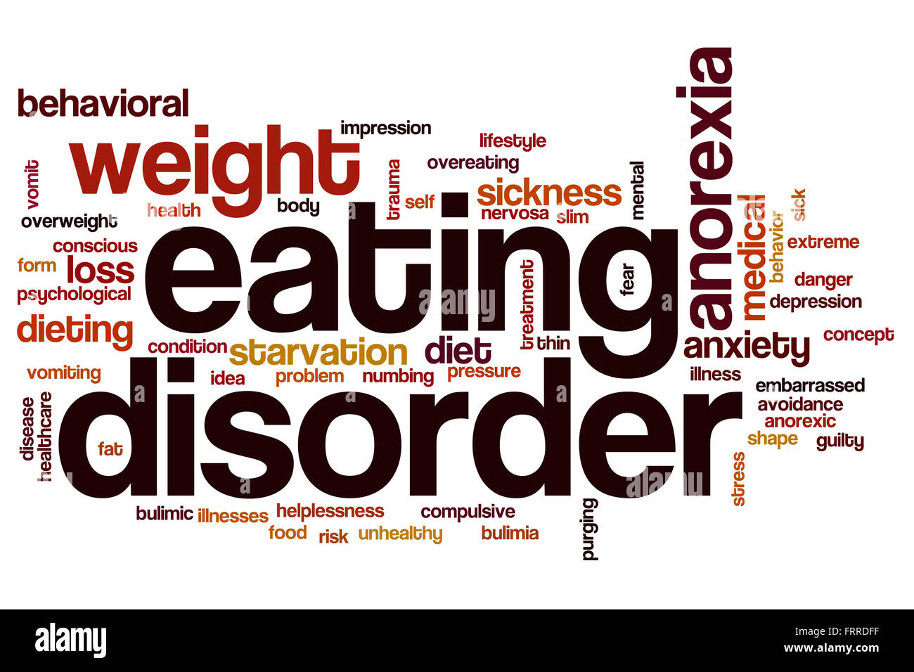 Eating disorder word cloud concept Stock Photo - Alamy