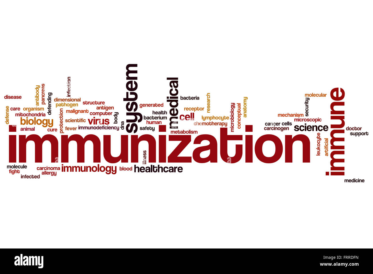 Immunization word cloud concept Stock Photo - Alamy