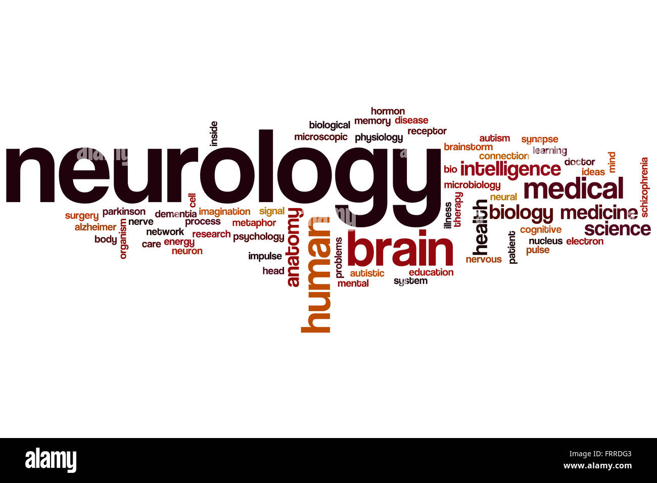 Neurology word cloud concept Stock Photo - Alamy