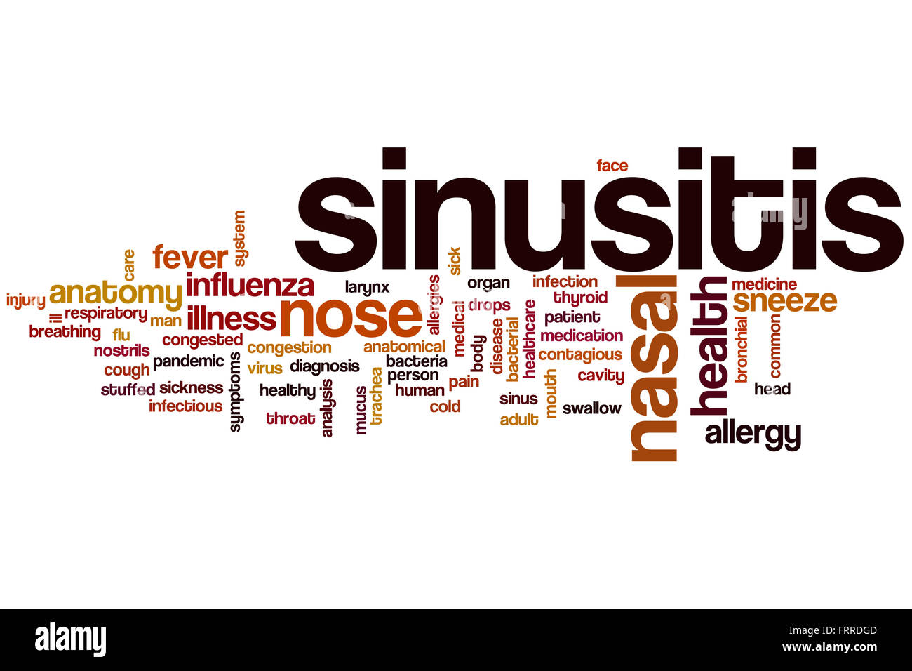 Sinusitis word cloud concept Stock Photo - Alamy