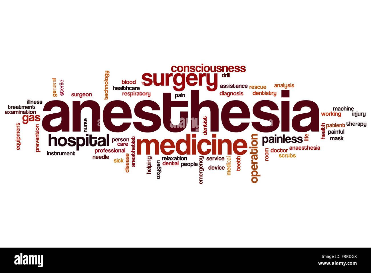 Anesthesia word cloud concept Stock Photo - Alamy