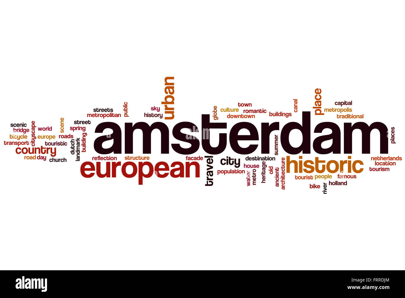 Amsterdam word cloud concept Stock Photo - Alamy
