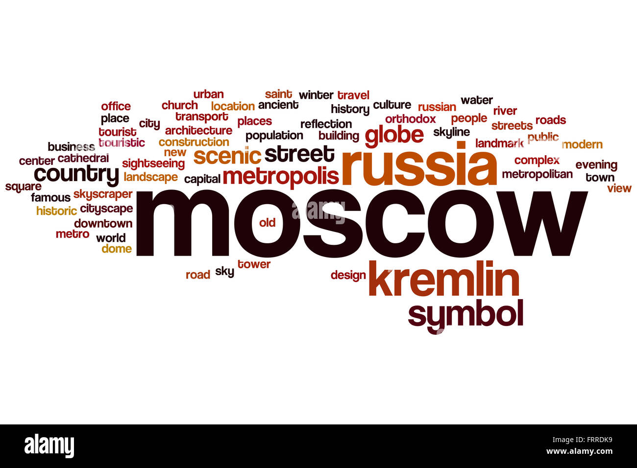 Moscow word cloud concept Stock Photo - Alamy