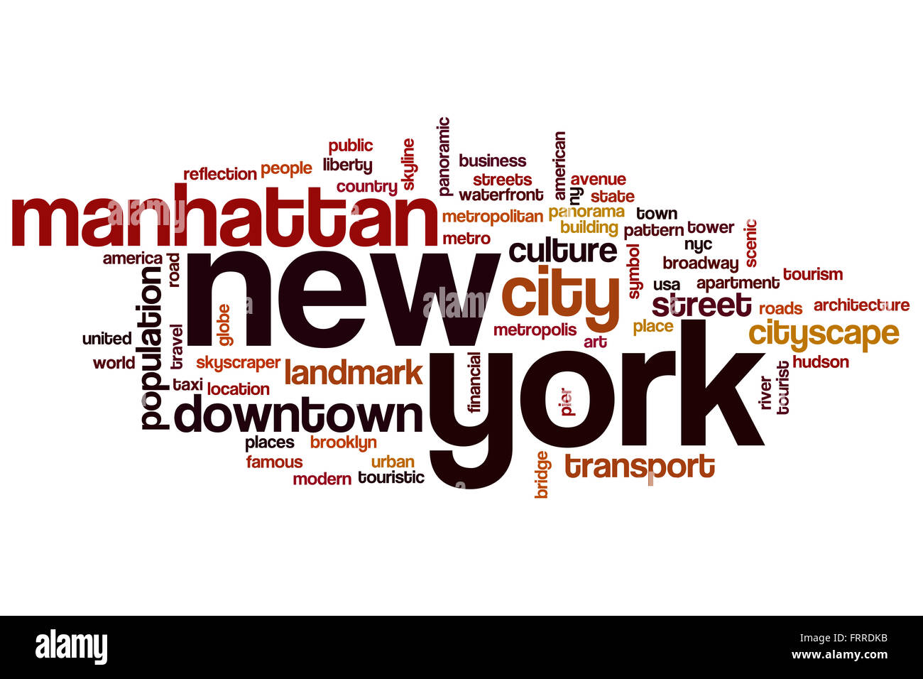 New York word cloud concept Stock Photo - Alamy