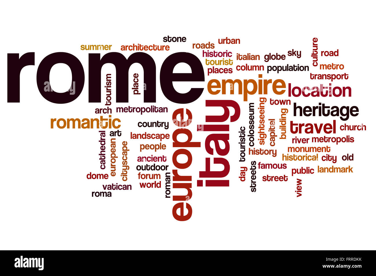 Rome word cloud concept Stock Photo - Alamy