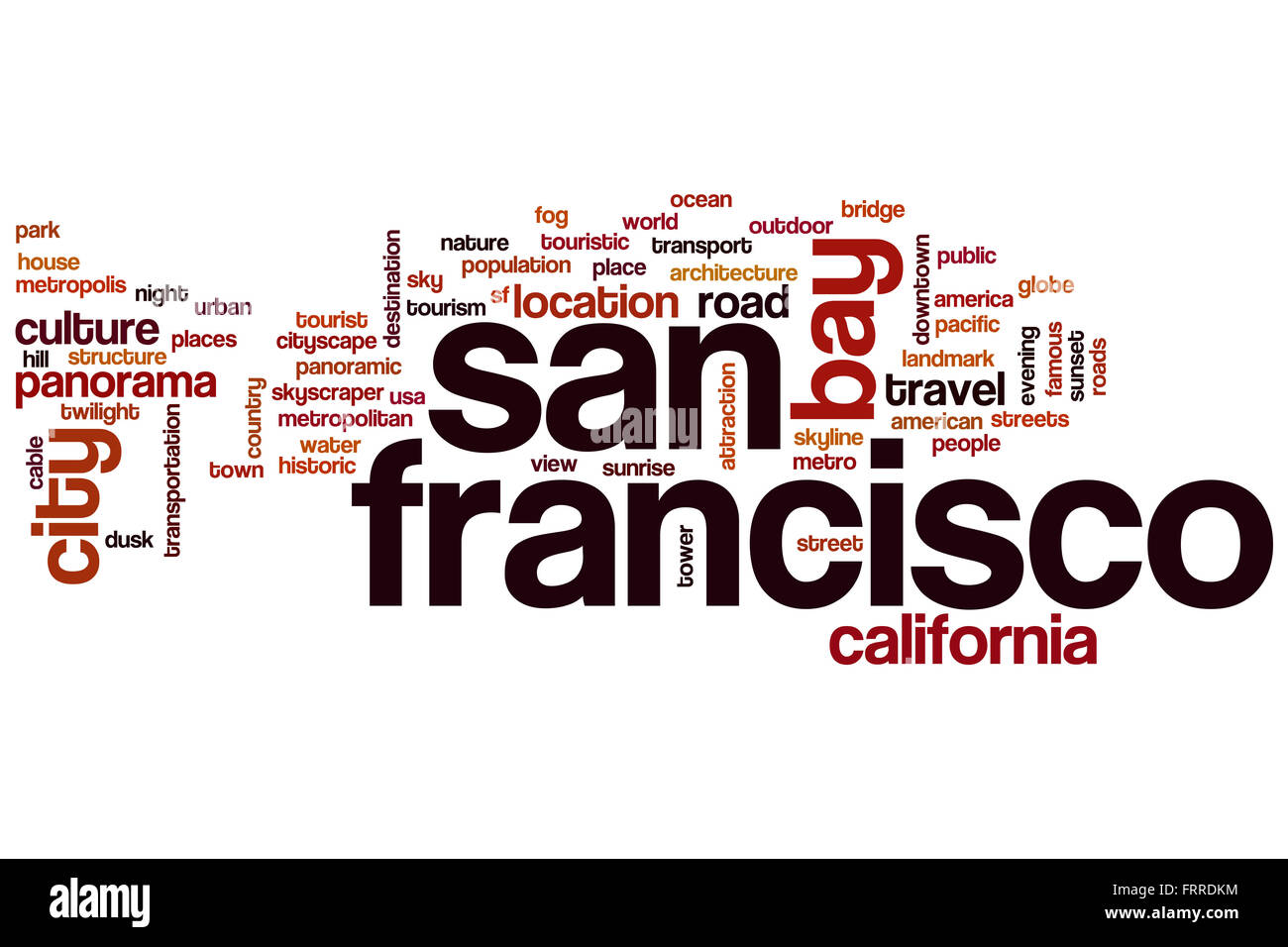 San Francisco word cloud concept Stock Photo - Alamy