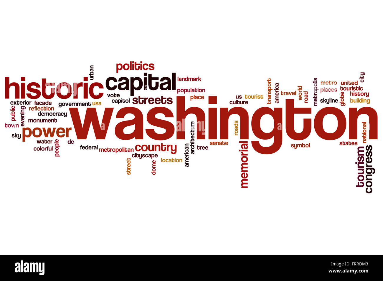 Washington word cloud concept Stock Photo - Alamy