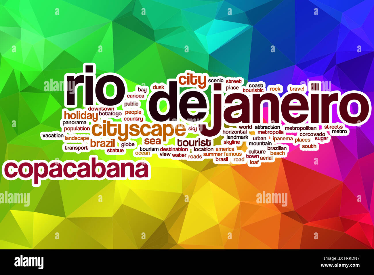 Rio de Janeiro word cloud concept with abstract background Stock Photo ...