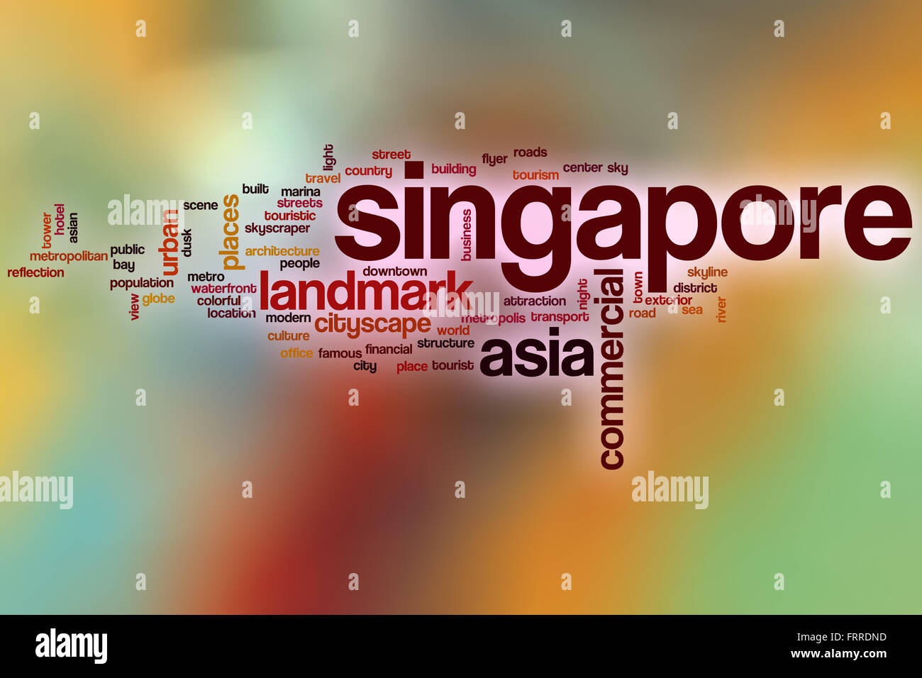 Singapore word cloud concept with abstract background Stock Photo - Alamy