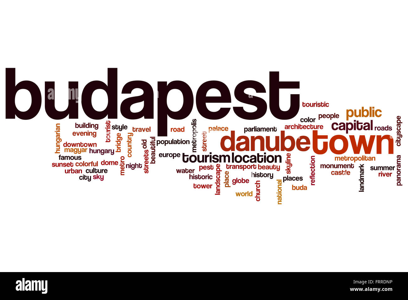 Budapest word cloud concept Stock Photo - Alamy