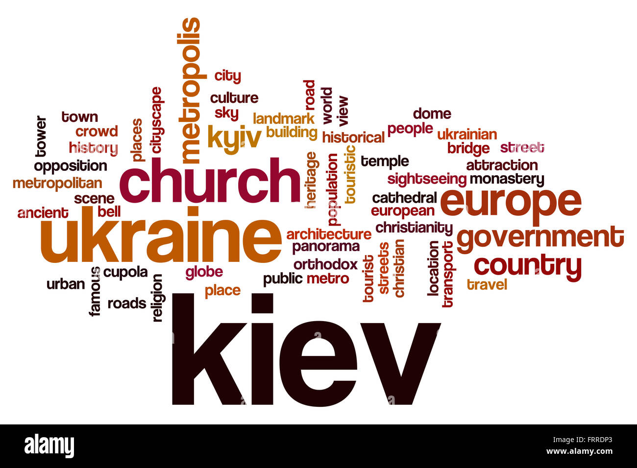 Kiev word cloud hi-res stock photography and images - Alamy