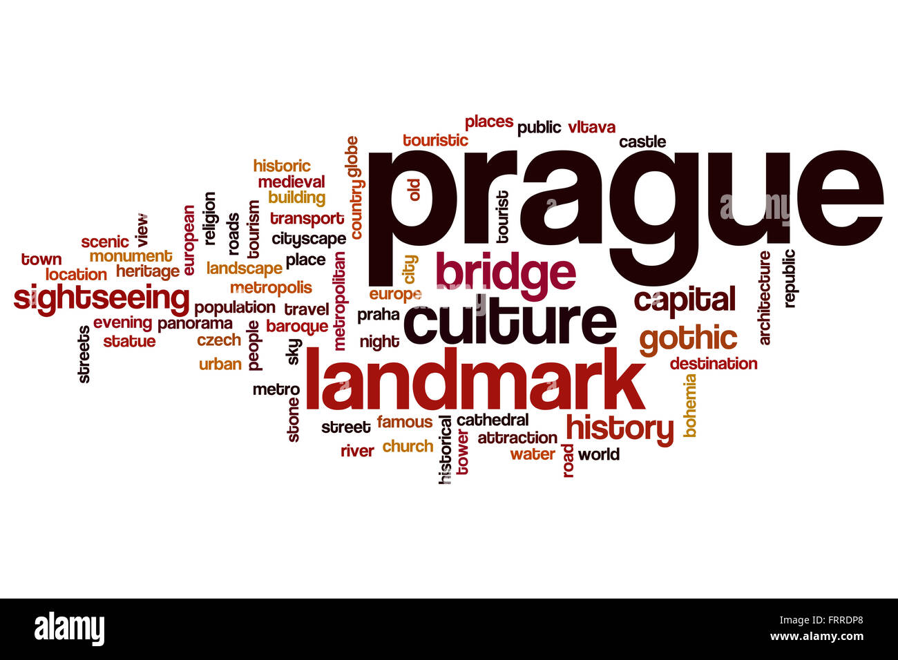Prague word cloud concept Stock Photo - Alamy