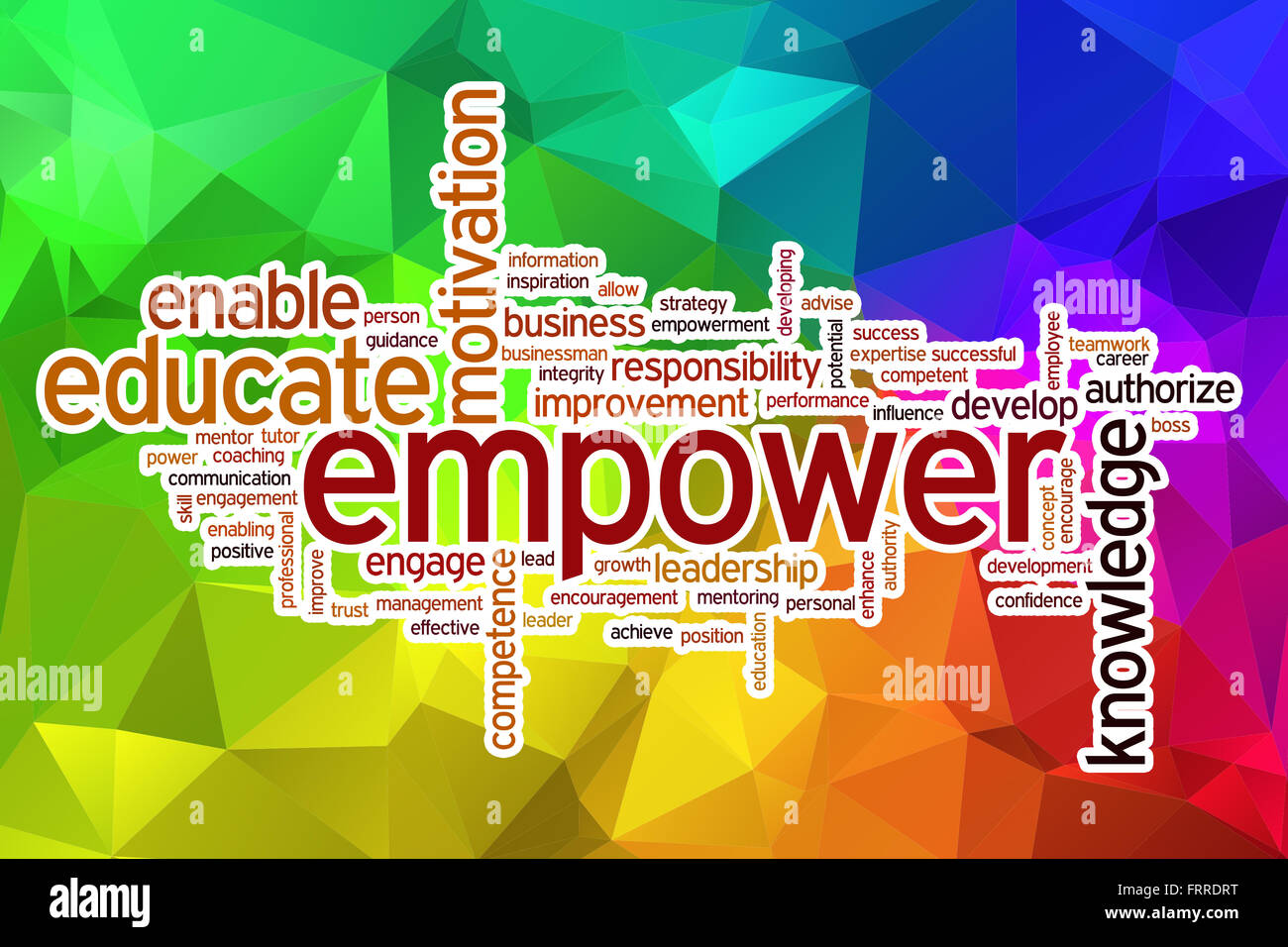 Empower word cloud concept with abstract background Stock Photo - Alamy