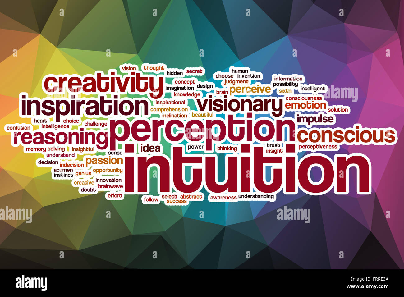 Intuition word cloud concept with abstract background Stock Photo - Alamy