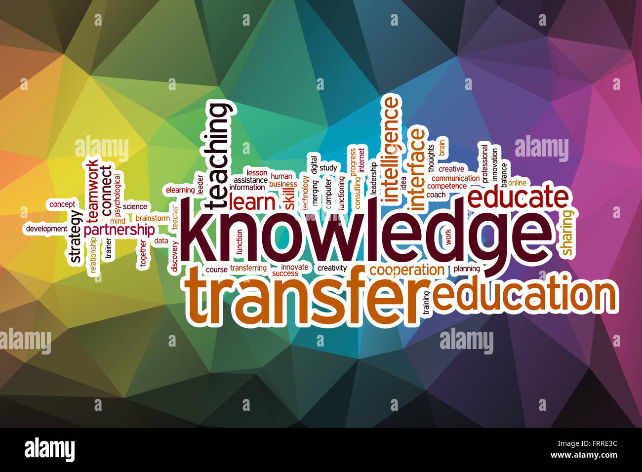 Knowledge transfer word cloud concept with abstract background Stock ...