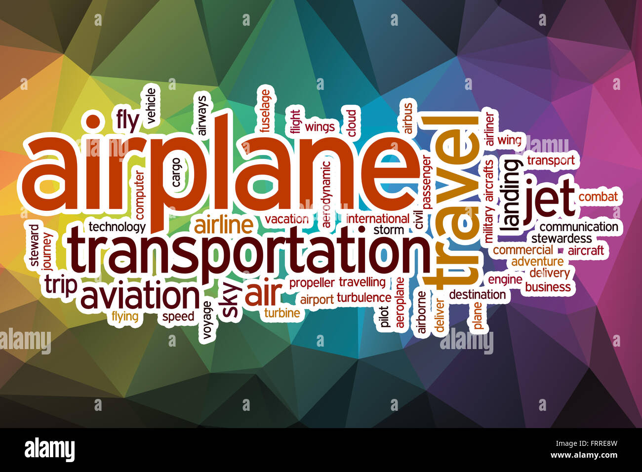 Airplane word background hi-res stock photography and images - Alamy