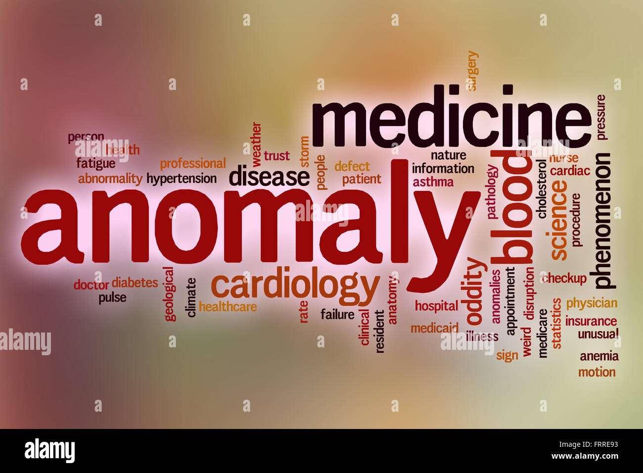 Anomaly word cloud concept with abstract background Stock Photo - Alamy