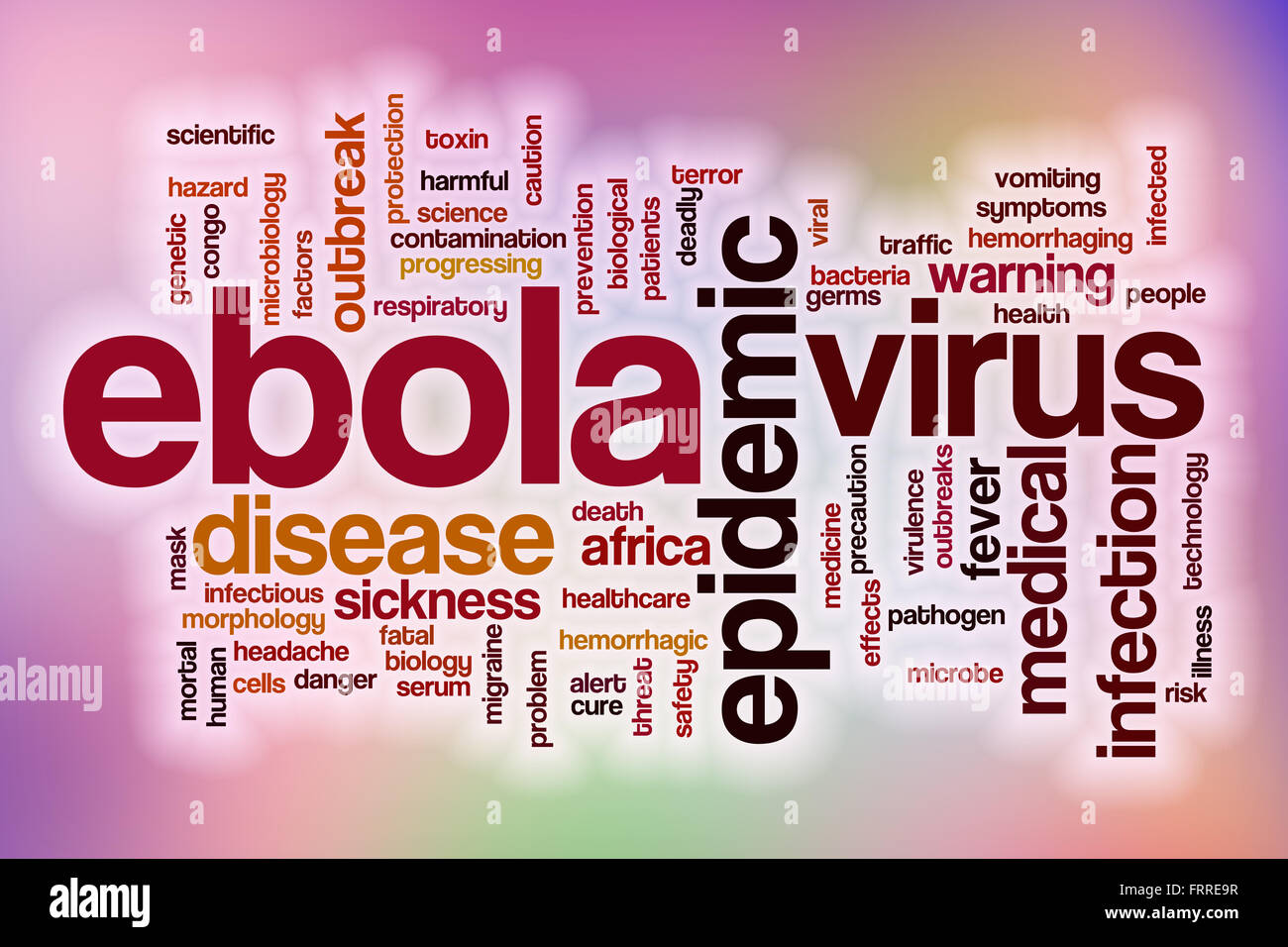 Ebola word cloud concept with abstract background Stock Photo - Alamy