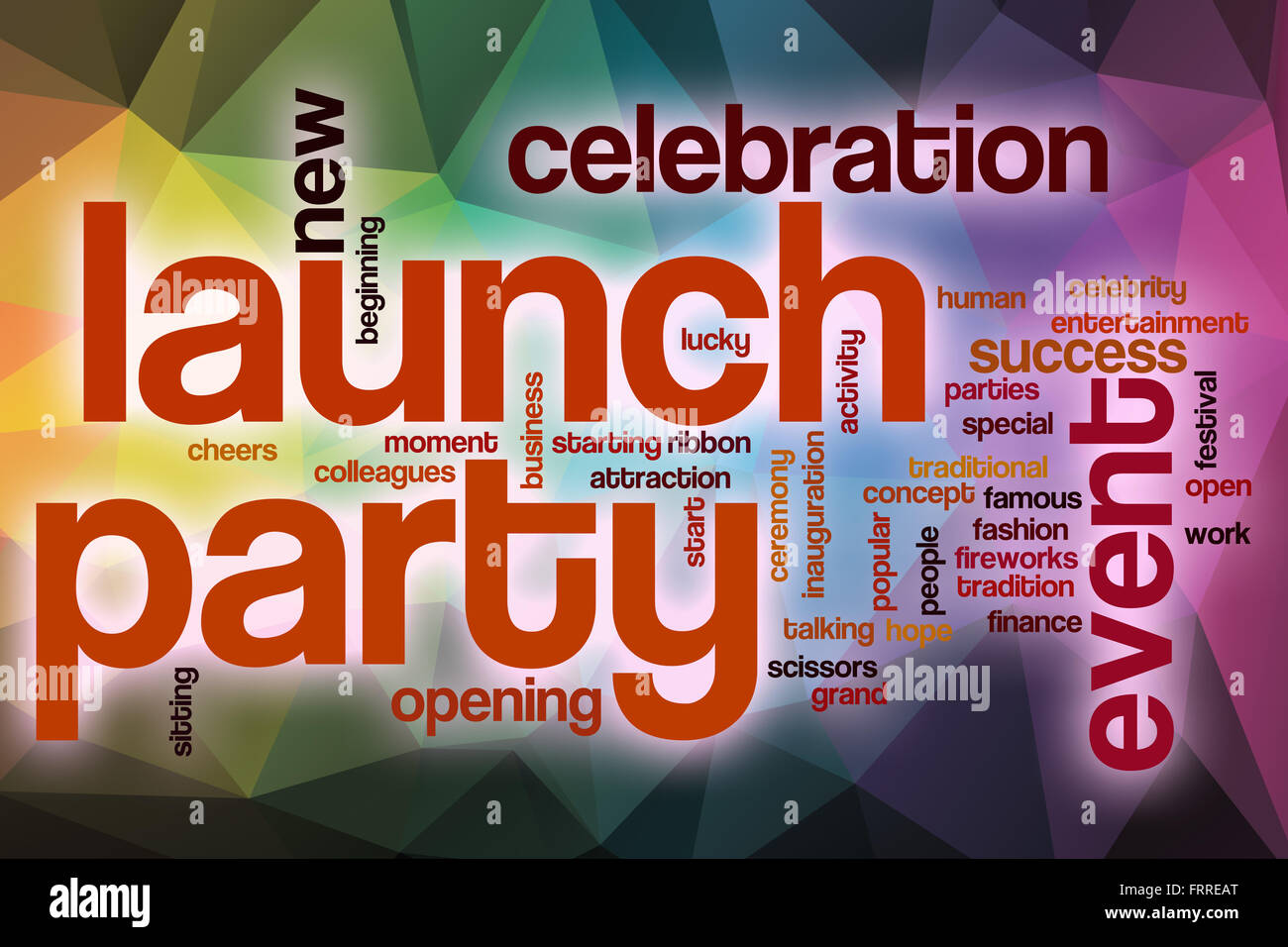 Launch party concept word hi-res stock photography and images - Alamy
