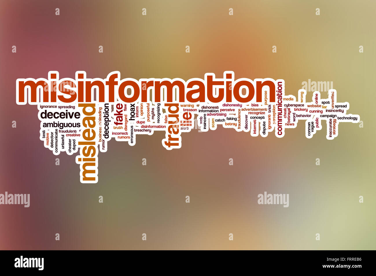 Misinformation word cloud concept with abstract background Stock Photo ...