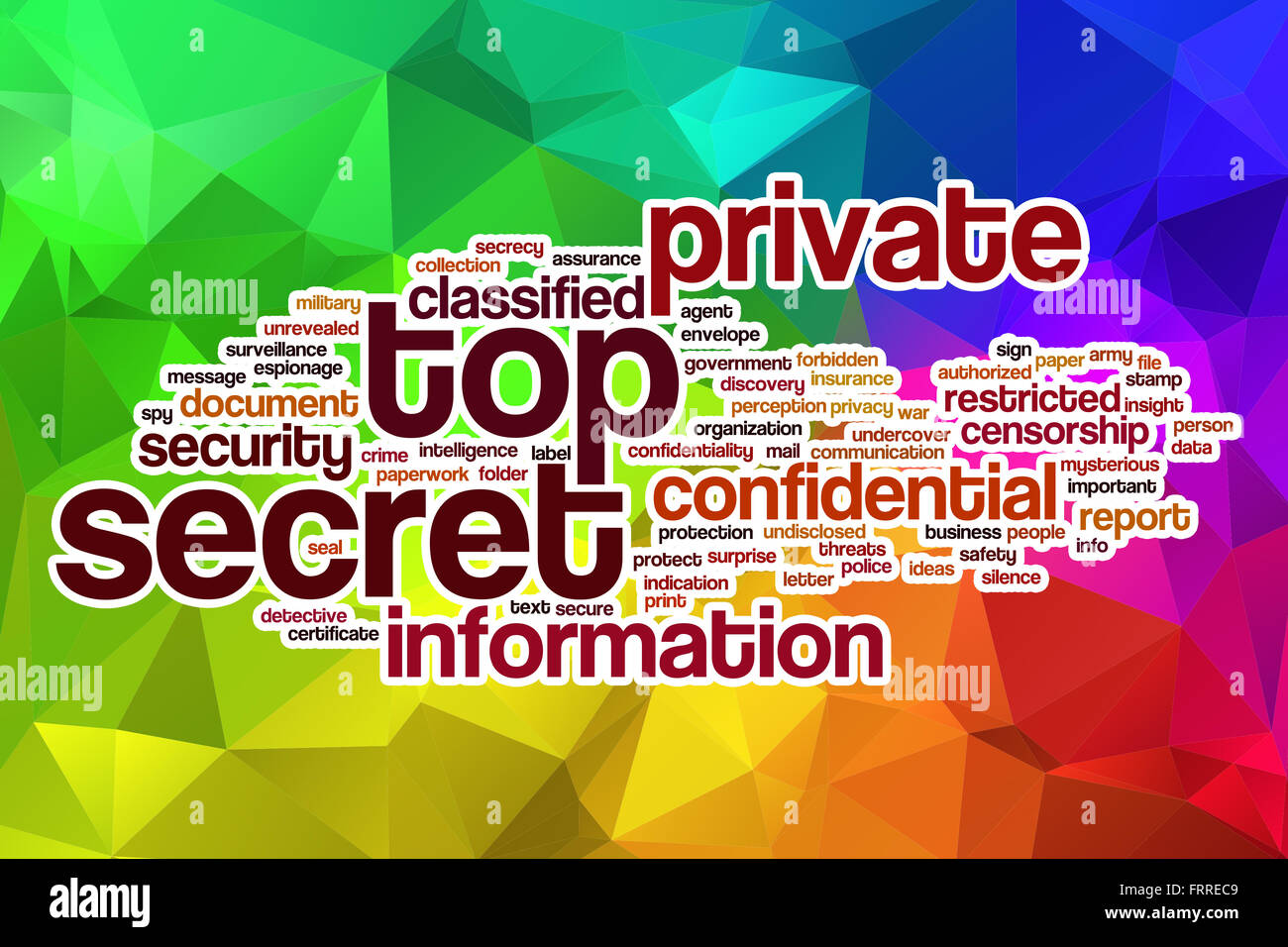 Top secret word cloud concept with abstract background Stock Photo - Alamy