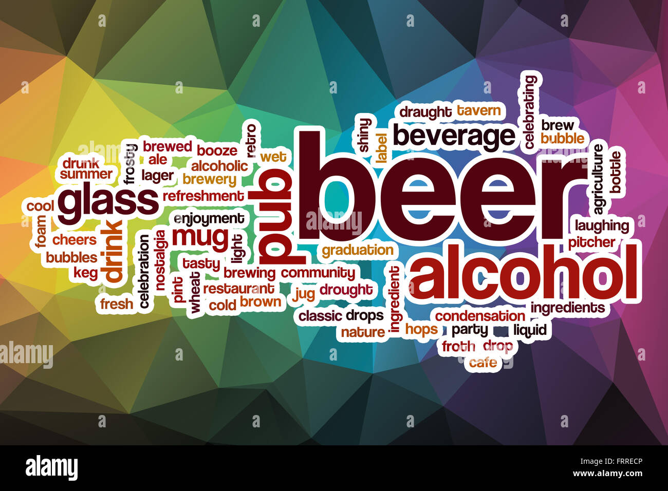 Beer word cloud concept with abstract background Stock Photo - Alamy