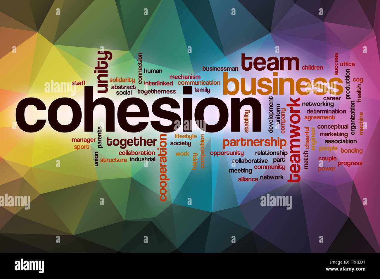 Cohesion word cloud concept with abstract background Stock Photo - Alamy