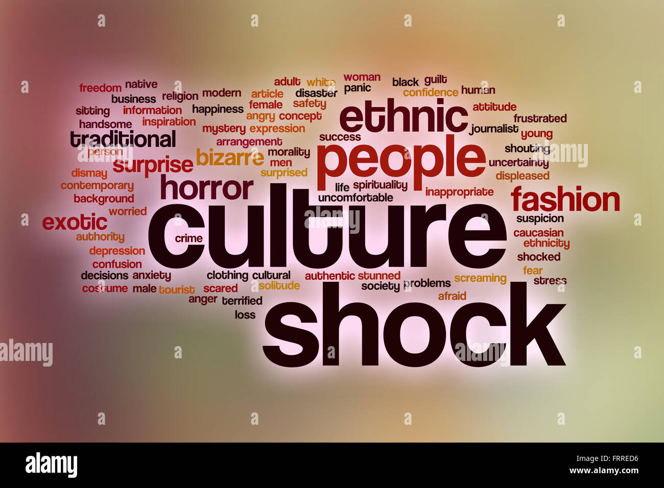 Culture shock word cloud concept with abstract background Stock Photo ...